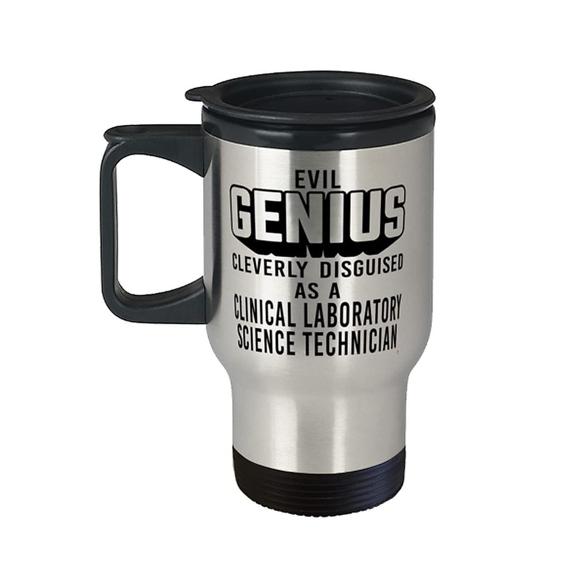 ODTGIFTS Funny Clinical Laboratory Science Technician Travel Mug Evil Genius Cleverly Disguised As A Clinical Laboratory Science Technician 14oz Stainless Steel