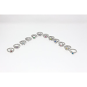 CaliRoseJewelry Sterling Silver Pisces Zodiac Ring for Women with March Birthstone (Size 7.25)