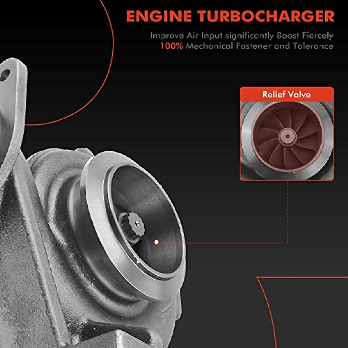 A-Premium 2pcs Complete Turbo Turbocharger Kit, with Gasket, Compatible with Ford F-250/F-350/F-450/F-550 Super Duty, 2008 2009 2010, 6.4L Diesel, High & Low Pressure