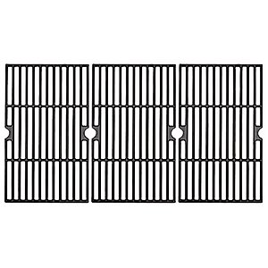 BBQ Grill Grate 16 15/16-inch Matte Cast-Iron Cooking Grates Replacement 3-Pack for Charbroil 463251505, 463251605, 463250509, Broil King Centro Master Chef Gas Grills etc