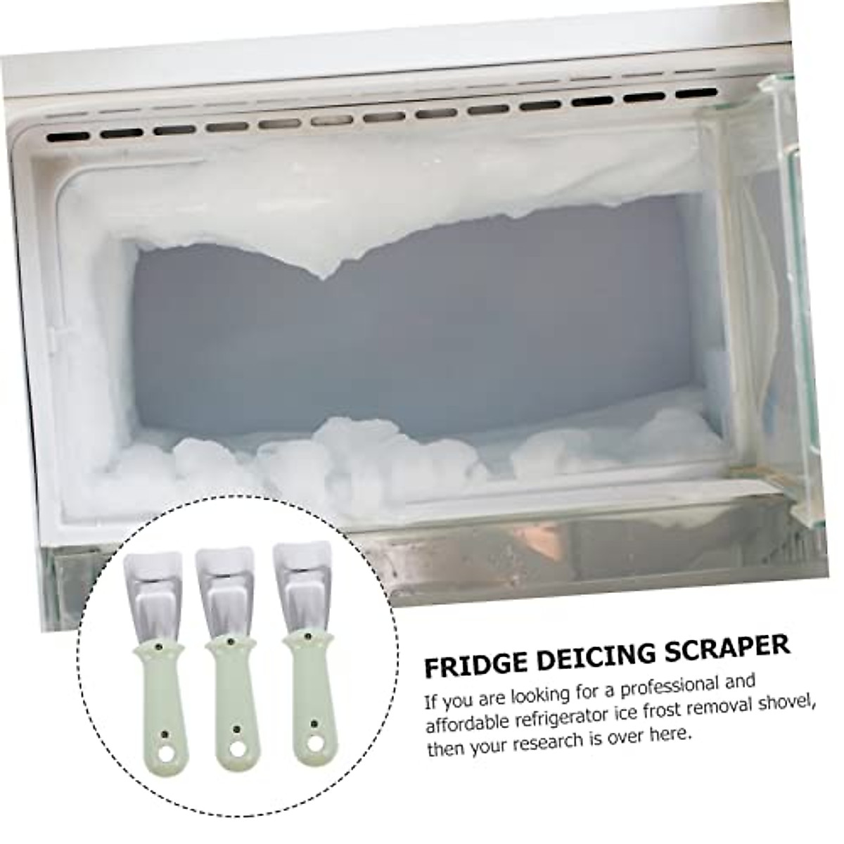 Yardwe 6 pcs Refrigerator Frost Removal Shovel Kitchen Gadget Kitchen Items for Home Fridge ice Removal Shovel Fridge deicing Scraper Windows Cleaning Tools car Cleaning Tools ice Crusher