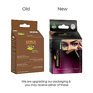 MinaiBrow Instant Hair Dye Kit Light Brown | Natural Spot Coloring Tinting Powder, Water & Smudge Proof | 100% Grey Coverage Upto 30 Applications