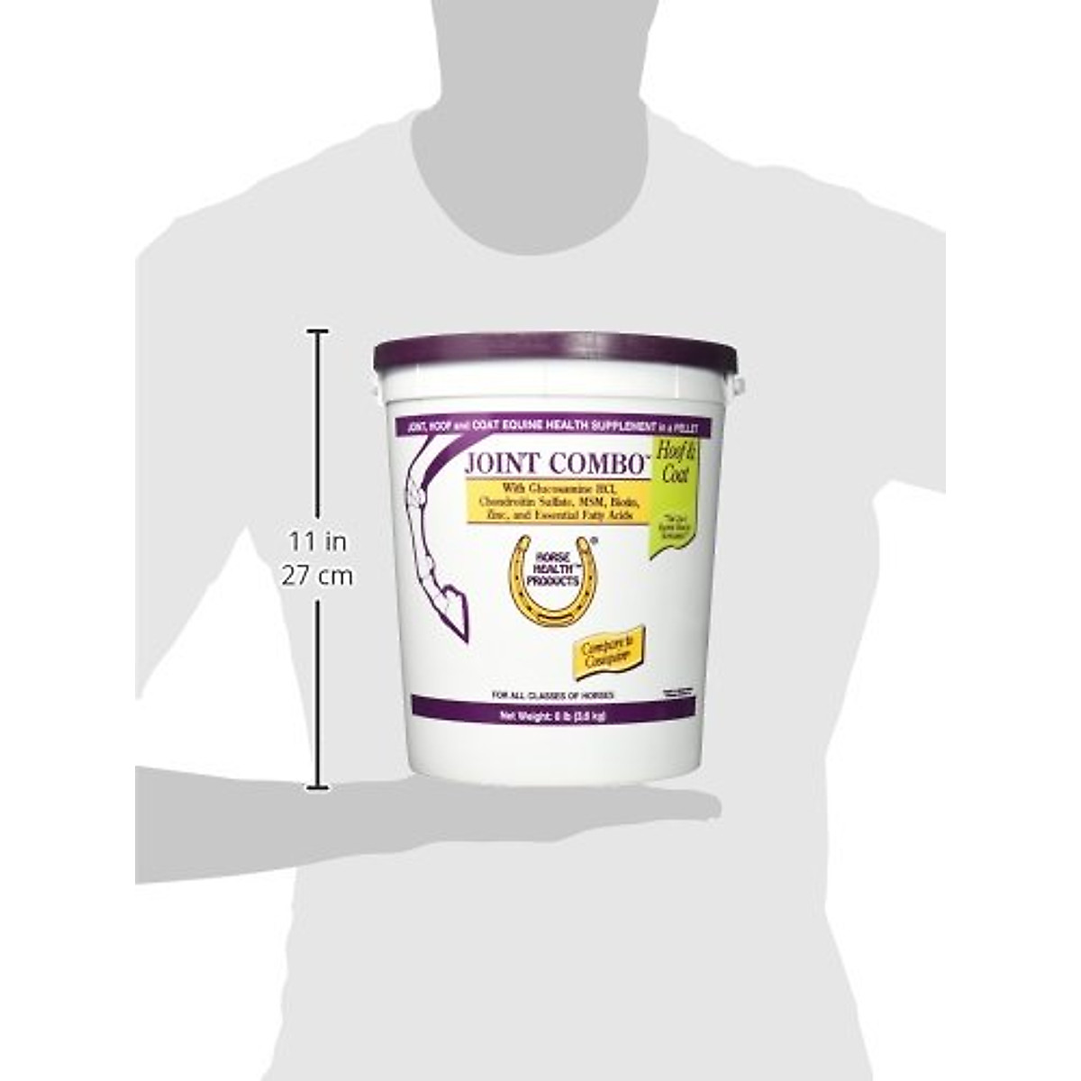 Horse Health Joint Combo Hoof & Coat, Convenient 3-in-1 horse joint supplement provides complete joint, hoof and coat care, 8 lb., 64 day supply