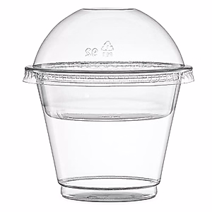 9 oz Plastic Parfait Cups with 2 oz Inserts & Lids 50, Sets 9 OUNCE Yogurt Containers