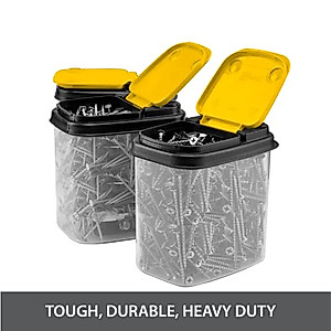 Buddeez Bits and Bolts Storage Containers, 12 Pack, Yellow