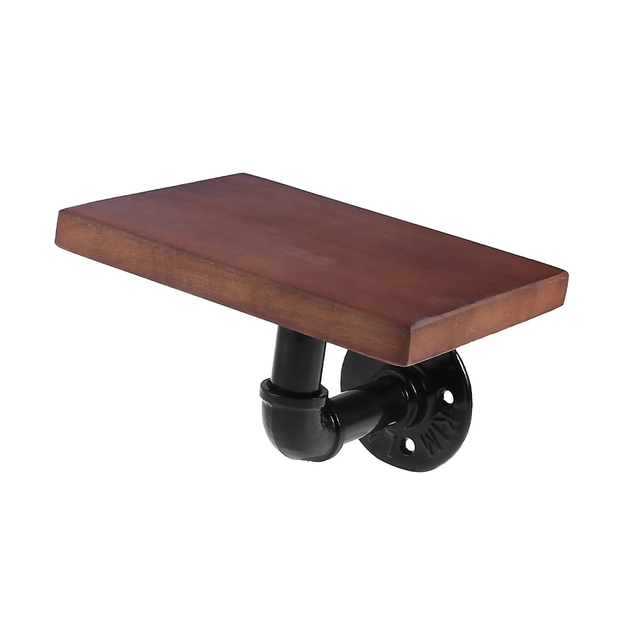 LIFKOME 3pcs Industrial Floating Wall Shelves Wall Mounted Shelves Floating Shelves Wall Mounted Floating Wood Shelves Wall Hanging Wall Mounted Plant Holder Shelf Metal Wooden Iron Tube