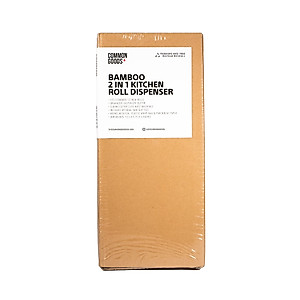 Bamboo 2 in 1 Roll Organizer, Dispenser, and Cutter. Holds Standard 12 inch Rolls. Works with Aluminum Foil, Plastic Wrap, Wax Paper, Parchment Paper