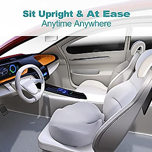 Foamula Seat Cushion for Office Chair, Memory Foam Sciatica Pain Relief Pillow, Seat Cushion for Hip, Tailbone, Coccyx Pain, Desk Chair Cushion for Office, Home, Gaming Chair, Car, Wheelchair XL