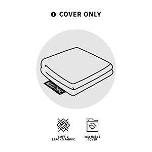 Big Joe Fuf XL Cover Only Machine Washable, Black Plush, Soft Polyester