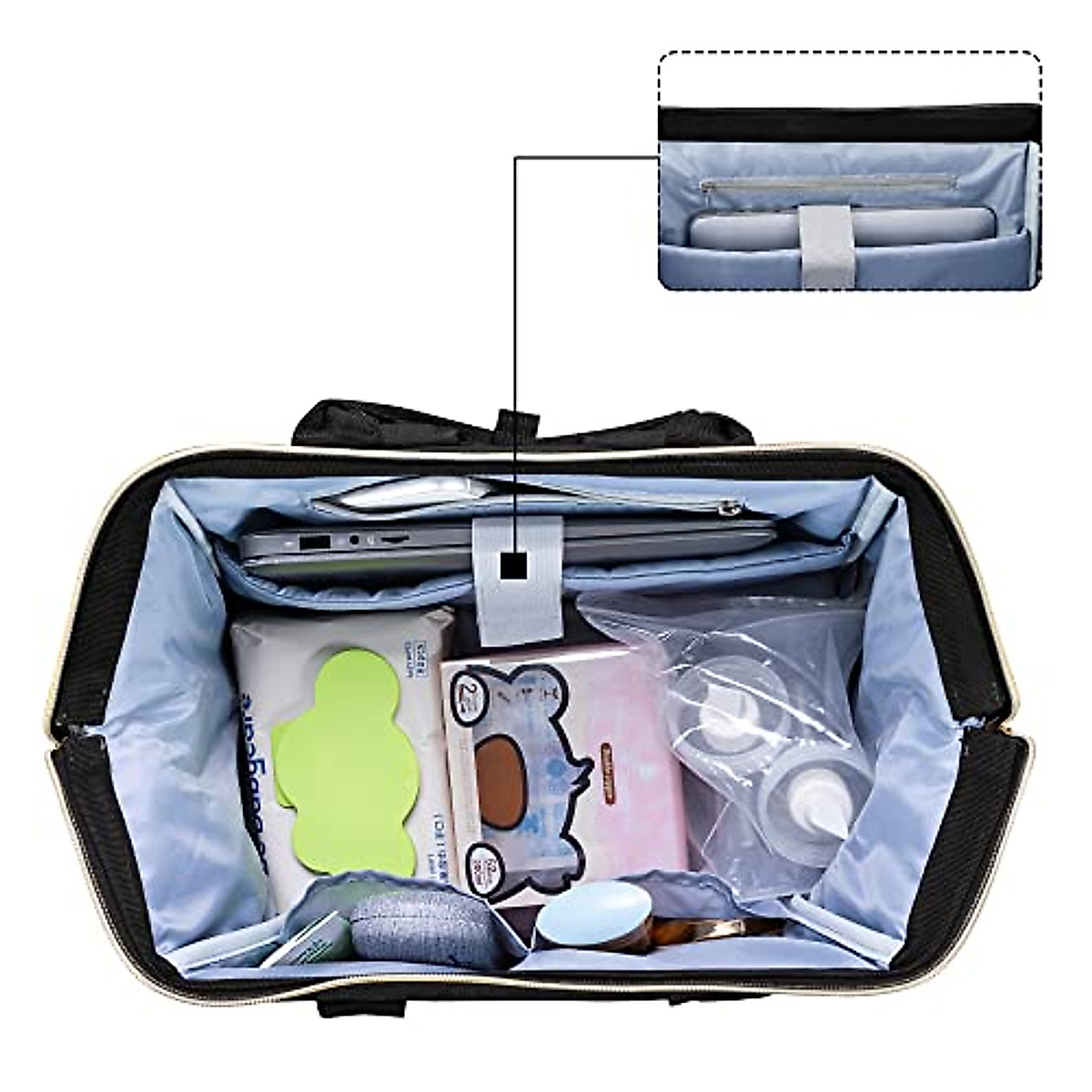 BAFASO Breast Pump Backpack with Laptop Sleeve, Breast Pump Bag Compatible with Spectra S1, S2 and Most Breast Pump Brands (Bag Only), Black