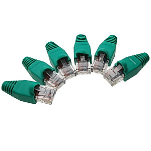 CablesOnline 6-Pack 10/100 4-Pair Ethernet Green Loopback Plugs, TS-UL02-6