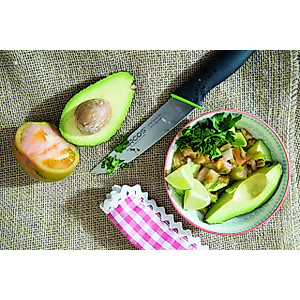 Arcos Vegatable Knife 4 Inch Stainless Steel. Professional Vegetable Knife for Peeling Fruits and Vegetables. Ergonomic Polyoxymethylene Handle and 110 mm Blade. Series Duo. Color Black and green.