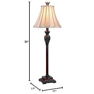 Kenroy Home 20181GR Iron Lace Floor Lamp with Golden Ruby Finish, Classic Style, 62.75" Height, 18" Width, 18" Depth
