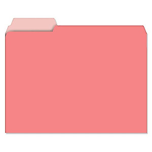 Current Charcoal & Coral File Folders Value Pack - Bulk Set of 24, 6 Pretty Decorative Designs, 1/3 Cut Tabs, Heavy-Duty Paper Stock, Office Supplies for Home & Work, 9-½” x 11-¾” Letter Size