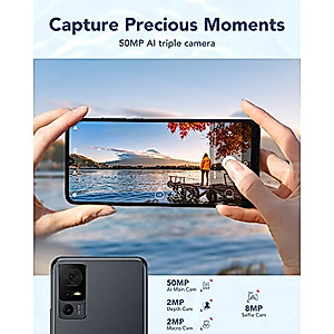 TCL 40XL 2023 Unlocked Cell Phone 6GB + 256GB, 6.75 inch 90Hz Display Mobile Phone, Smartphone Android 13, 50MP AI Camera, 5000 mAh, 4G LTE, US Version, Dark Gray