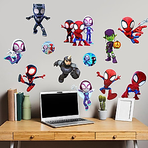 Spider and His Best Friends Sticker Children's Cartoon Bedroom Background Wall Decoration Wall Sticker PVC (6)