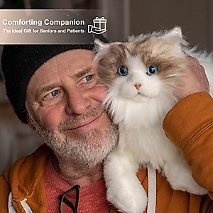 Chongker Weighted Stuffed Animals,Handmade Realistic Cat Plush Toy 3.3LBS,Lifelike Real Cat Size Companion Pet, Ragdoll Cat