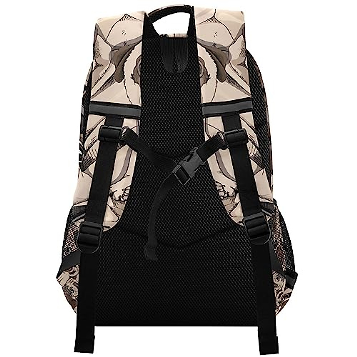 ALAZA French Bulldog Pugs Dogs Animal Backpack for Students Boys Girls Travel Daypack