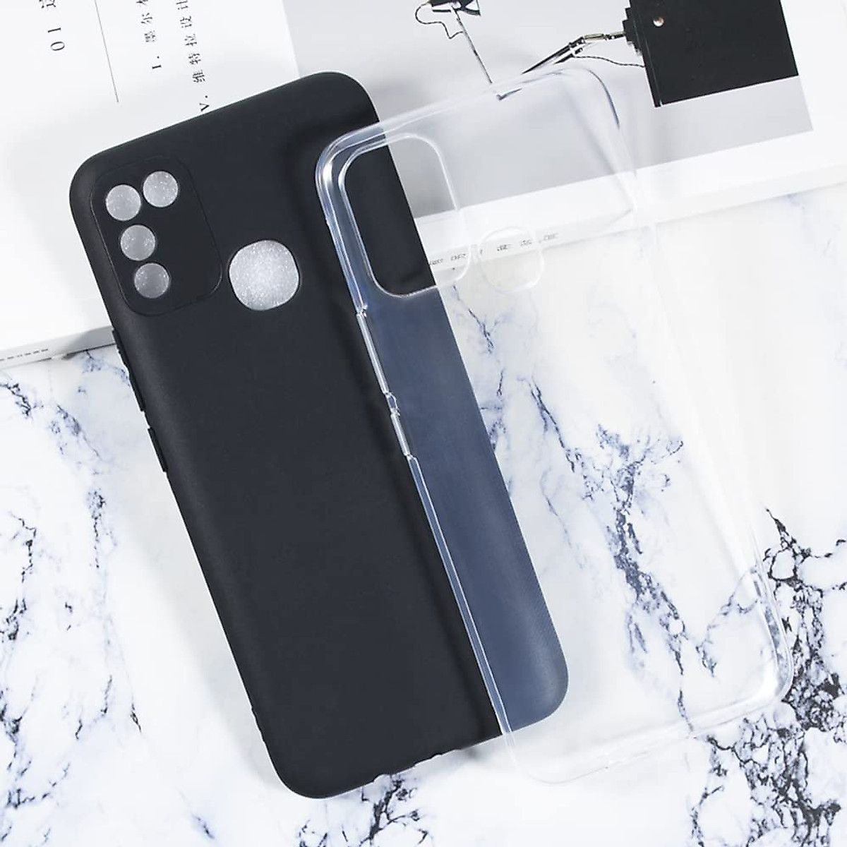 for Infinix Hot 10 Play Case, Soft TPU Back Cover Shockproof Silicone Bumper Anti-Fingerprints Full-Body Protective Case Cover for Infinix Smart 5 India (6.82") (Transparent)