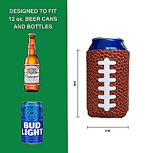CoozieKings Tailgate/Football Themed Coozies - Neoprene Insulated - 6 Pack (Standard Beer/Soda Can), Green