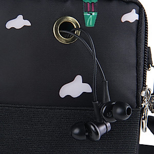 Freie Liebe Small Crossbody Bag Nylon Cell Phone Purse for Women Mini Lightweight Phone Wallet