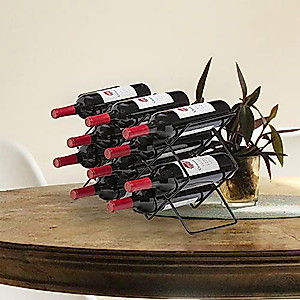 Mango Steam 10 Bottle Countertop Wine Rack (Black)