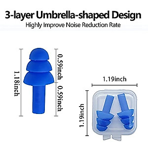 Silicone Ear Plugs for Sleeping,12 Pairs Reusable Earplugs Noise Reduction Ear Plugs Soft Waterproof Earplugs Hearing Protection for Concert,Swimming,Study,Loud Noise,Snoring