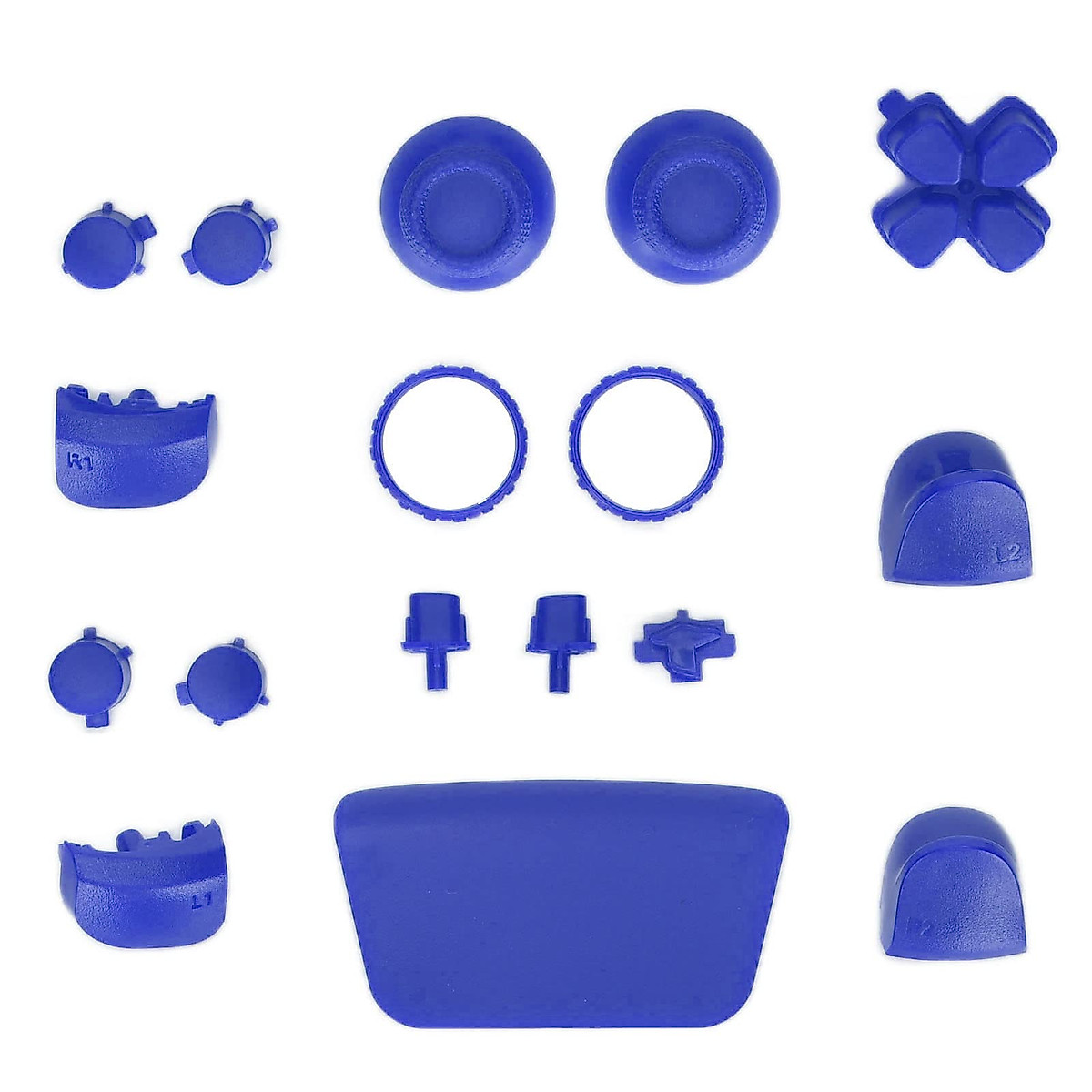 Key Replacement Shell, Transparent Portable Durable Sensitive Buttons Replacement Button Set for PS5 Gamepad Handle Accessories for PS5 Controller(blue)