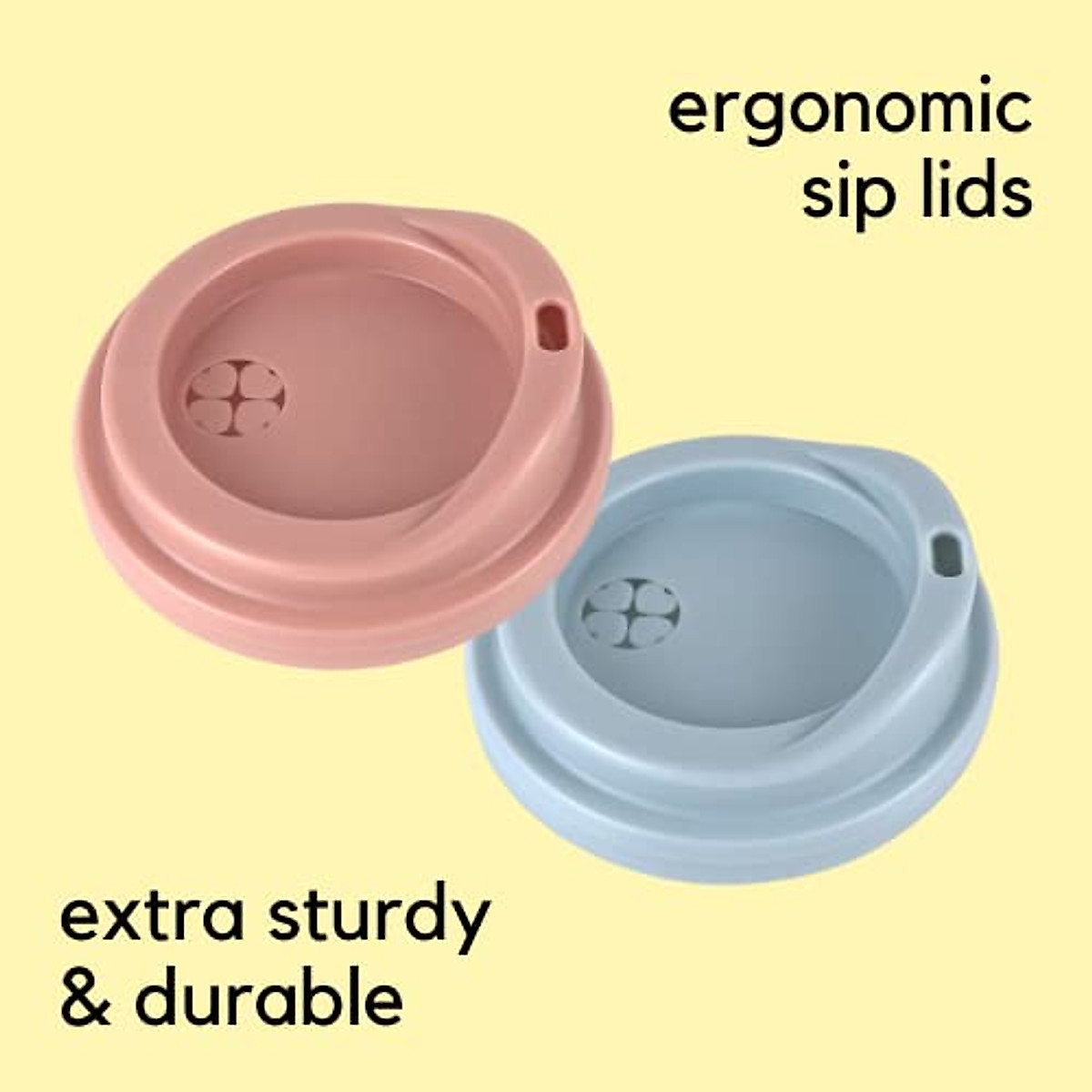 ggümm studio 2-PACK of 20oz Plastic Coffee Cup with Lid, BPA-free Ice Coffee Cup, Reusable Cup Set for Iced Coffee