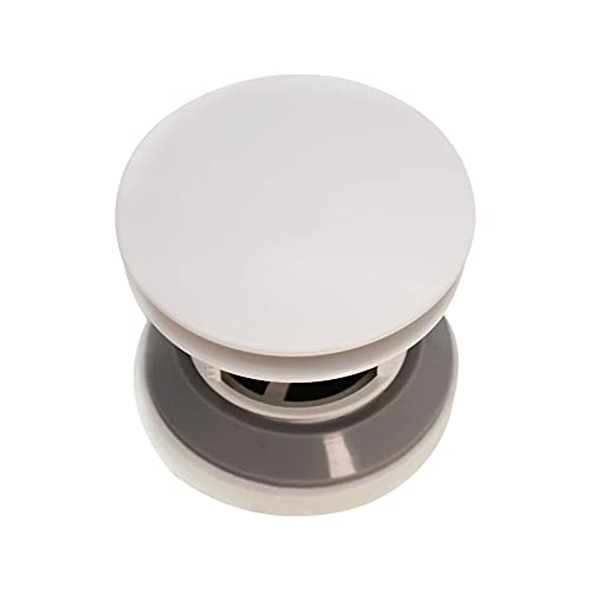 Westbrass D98R-50 Coarse Thread Tip-Toe Drain Plug use for Integrated Overflow Bathtub Trim, 1-Pack, Powder Coat White