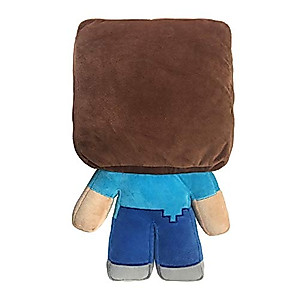 Jay Franco Mojang Minecraft Steve Plush Pillow Buddy - Super Soft Polyester Microfiber, 16 inch (Official Product)