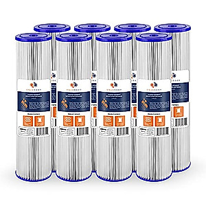 Aquaboon 5 Micron 20" x 4.5" Pleated Sediment Water Filter Replacement Cartridge | Whole House Sediment Filtration | Compatible with ECP5-BB, AP810-2, HDC3001, CP5-BB, ECP1-20BB, 8-Pack
