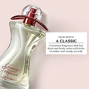 O Boticário Glamour Myriad Eau de Toilette | Long-Lasting, Floral and Woody Fragrance Perfume for Women, 2.5 Ounce