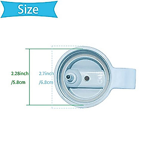 Top Souls Wide Mouth Straw Lids Compatible with Most Sports Water Bottles, 2 Lids 2 Long Straws 2 Brushes in 1 Value Pack. (Frost/Black)