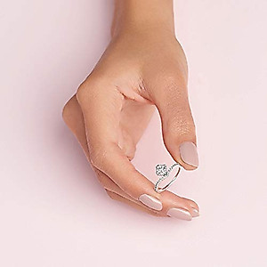 Pandora Jewelry Square Sparkle Wishbone Cubic Zirconia Ring in Sterling Silver, Size 6