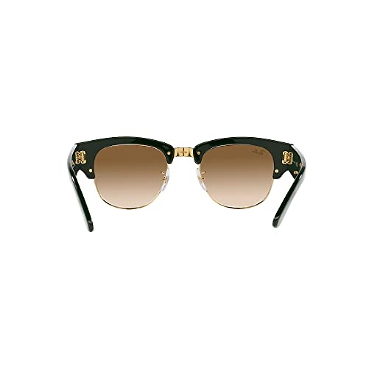 Ray-Ban Unisex Sunglasses Green On Gold Frame, Light Brown Lenses, 53MM