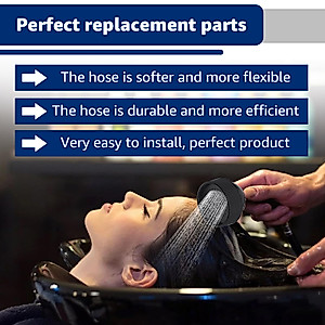 Aomitop Shampoo Bowl Sink Hose with Sprayer,Salon Spray Head Attachment for Shampoo Bowl Faucet Vacuum Breaker, Salons Sink, Barber Shop, Spa, 1/4" Thread