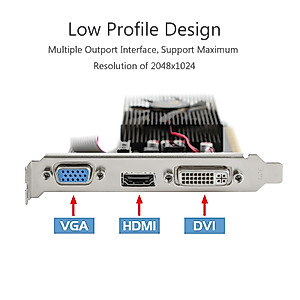 QTHREE NVIDIA GT 730 4GB Graphics Card,DDR3,128-Bits,Video Card for PC,PCI Express x16,DVI-I,HDMI,VGA,Low Profile Computer GPU,DirectX 11,Support 2K