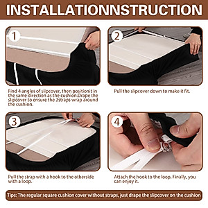 Auctus Polyurethane Leather T-Cushion Covers Waterproof Elastic Seat Covers, Waterproof Sofa Cushion Covers, Furniture Protectors, Sofa Cushion Covers, Sofa Seat Covers (2 Pieces, Light Camel)