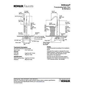 KOHLER K-T97344-4-CP Stillness Floor-Mount Bath Filler with Handshower, Polished Chrome