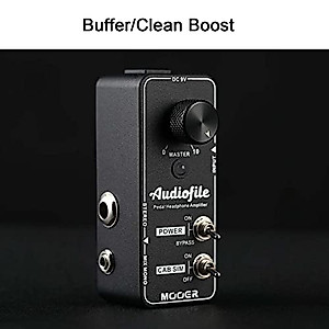 MOOER Audiofile Guitar Headphone Amp Analog, Access to Effects Circuits, Buffer/Clean Boost for Electric Guitar/Bass