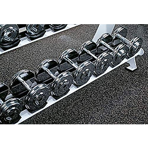 American Floor Mats 3/8in (9mm) Thick Solid Black 4' x 8' Heavy Duty Rubber Rolls, Protective Exercise Mats, Home Gym Rubber Flooring