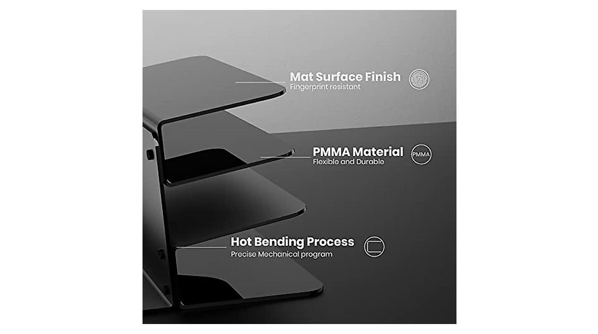 Acrylic Keyboard and Mouse Storage Rack – 3-Tier Organizer by Yikola