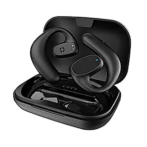 Houlyn Open Ear Headphones Wireless Bluetooth Bone Conducting Earbuds with Earhooks Sports Workout Running Earbuds with Charging Case Waterproof Open Ear Earbuds Built in Mic