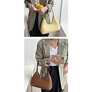 Women's Satchel Bag PU Clutch Small Satchel Bag Cute Shoulder Bag Hobo Bag Solid Color Fashion Mini Clutch