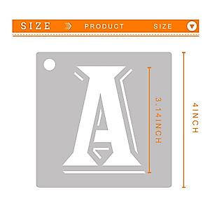 42PCS Letter Stencils 4 inch Reusable Plastic, Alphabet Craft Stencils and Number, Art Craft Stencils, Number Templates Letter Stencils for Wood, Wall, Fabric, Rock, Chalkboard, Signage