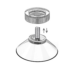 Cuawan 4/10Pcs Suction Cup Hooks M4 Screw Transparent Suction Cup Clear Plastic Sucker Hooks Replacement Fit for Glass Table Tops Kitchen Bathroom Storage Tool