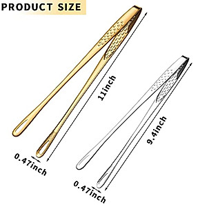 3Pcs BBQ Tongs Stainless Steel Grill Tongs Korean Barbecue Tongs SUS304 Frying Shovel Stainless Still Portable Kitchenware Grill Tongs for Home Outdoor ( 11 Inches, 9.4Inches )