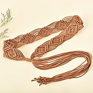 ILuvatar Women's Bohemian Style Rope Braid Waist Belt U33