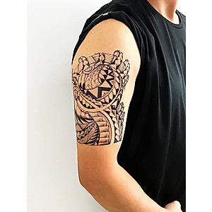 Kotbs 15 Sheets Tribal Totem Tempoary Tattoo Sleeves for Men Women, 5 Sheets Full Arm Tattoo Sleeve and 10 Sheets Half Arm Tattoo Stickers, Waterproof Large Fake Tattoos Body Art Temporary Tattoo